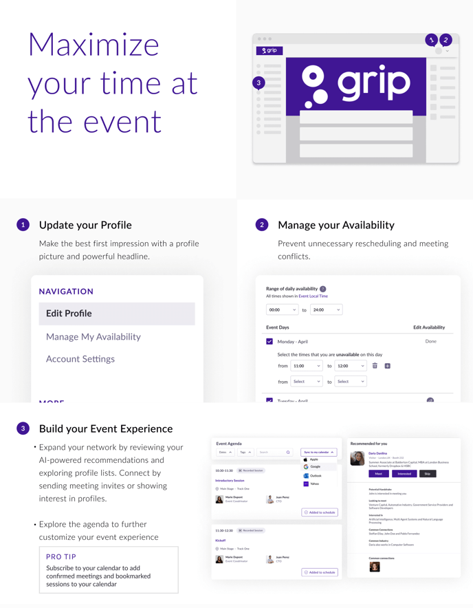 How to prepare for, navigate and follow up after the event